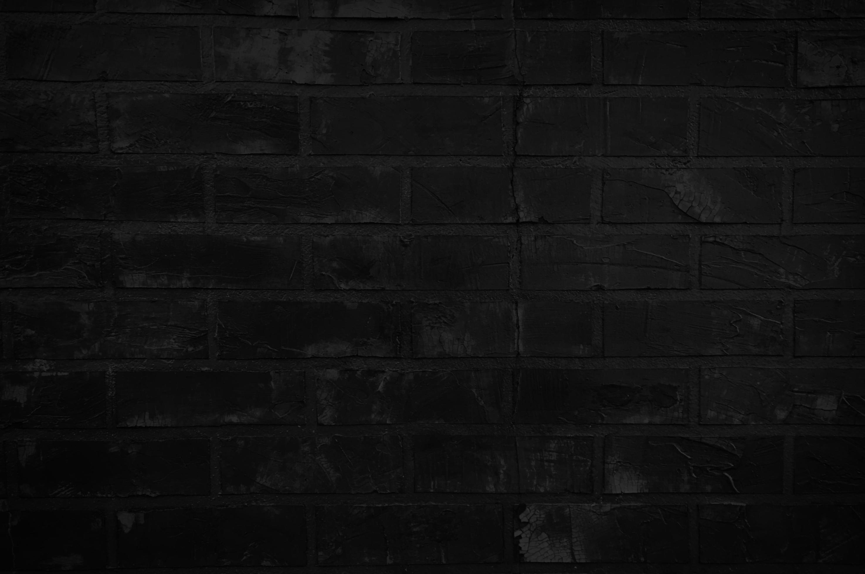 Old Black Brick Wall Texture For Background With Copy Space For Design Dark Wallpaper 12680429