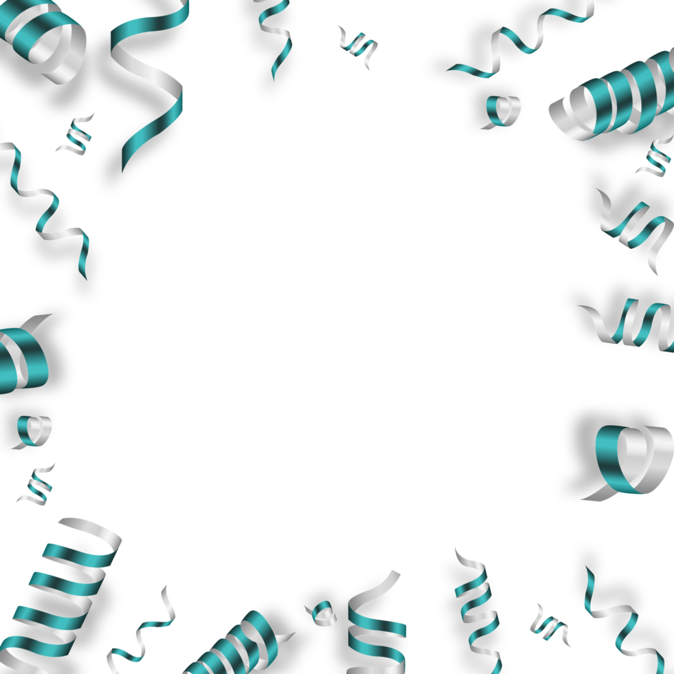 Confetti Serpentine Ocean Blue Color Frame 12681523 Png