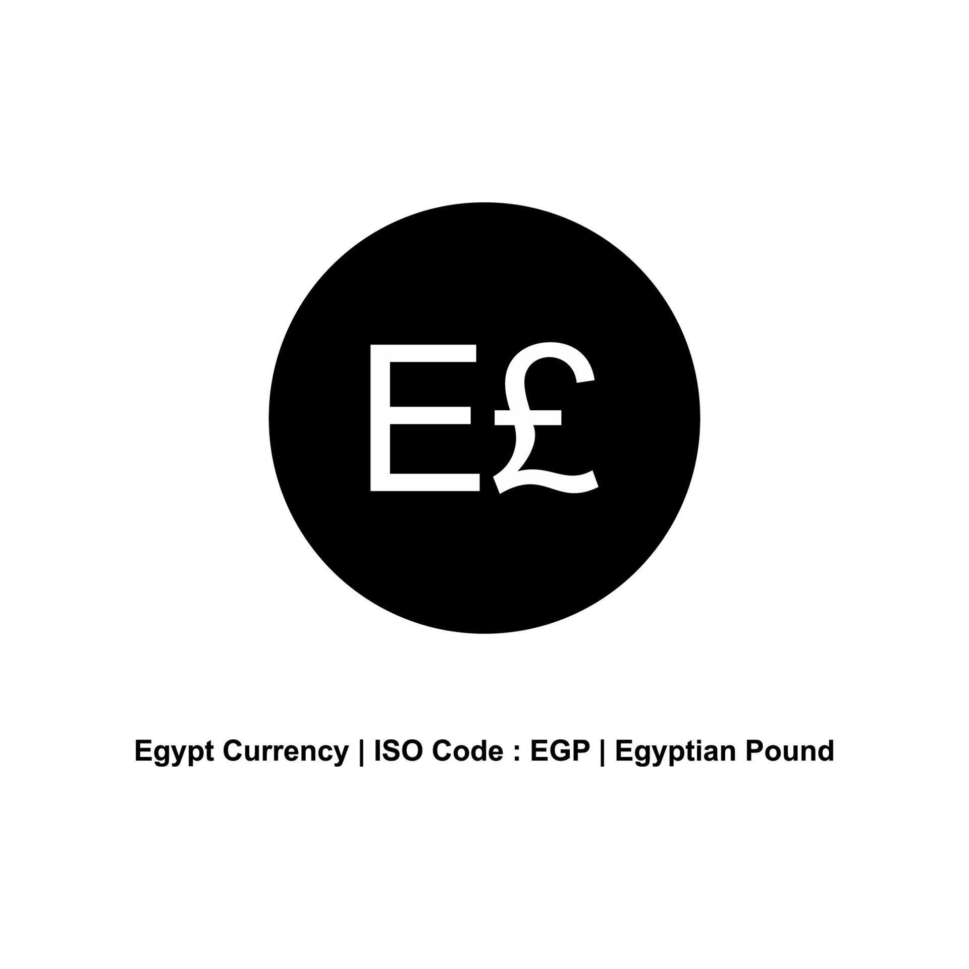 Egypt Currency Icon Symbol Egyptian Pound Egp Vector Illustration
