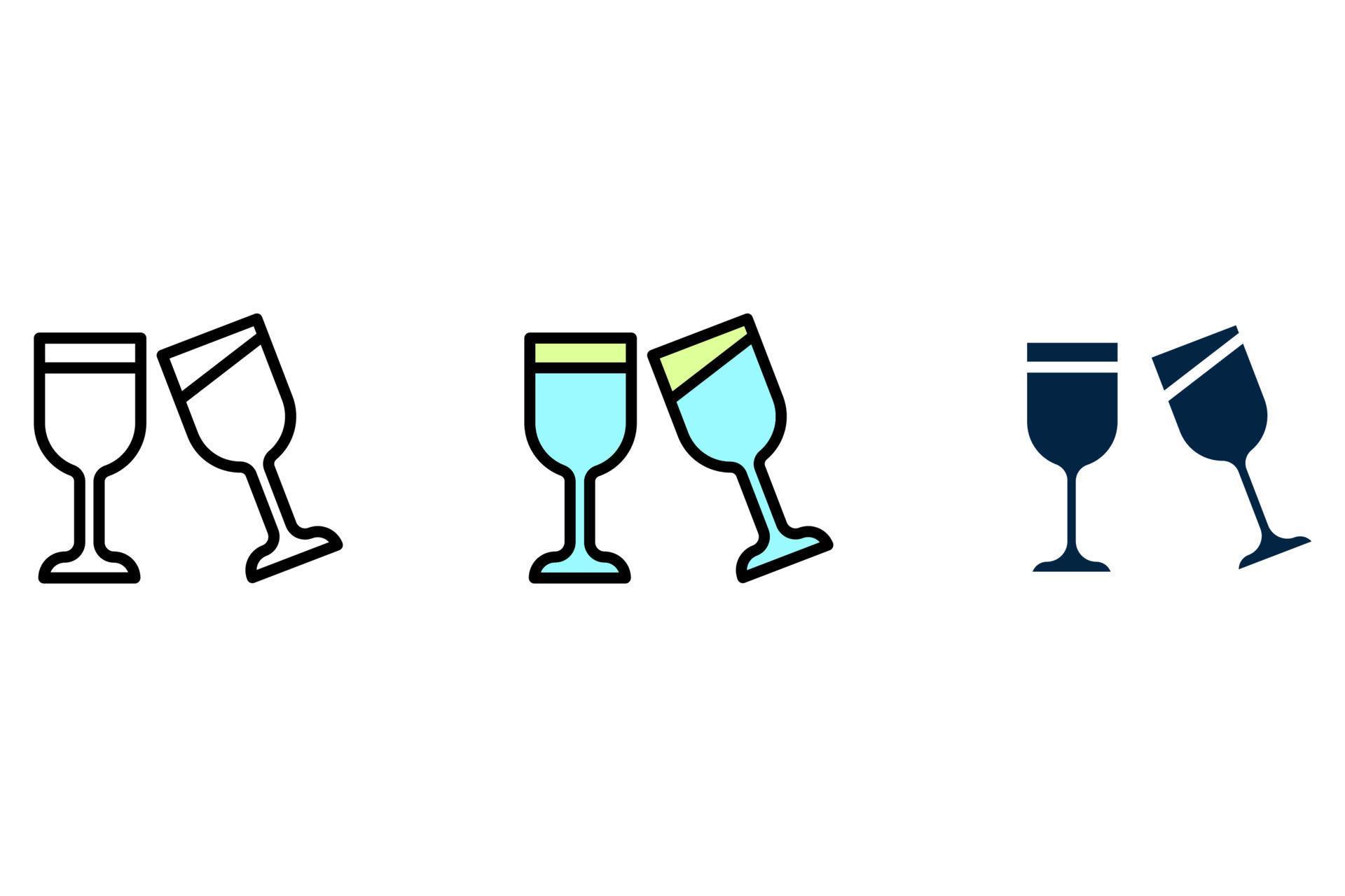 wine glass concept line icon. Simple element illustration. wine glass ... wine glass concept line icon. Simple element illustration. wine glass ...