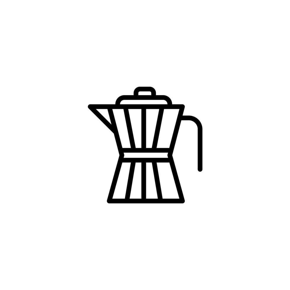 Stovetop Espresso Maker Coffee Pot Concept Line Icon Simple Element Illustration Stovetop