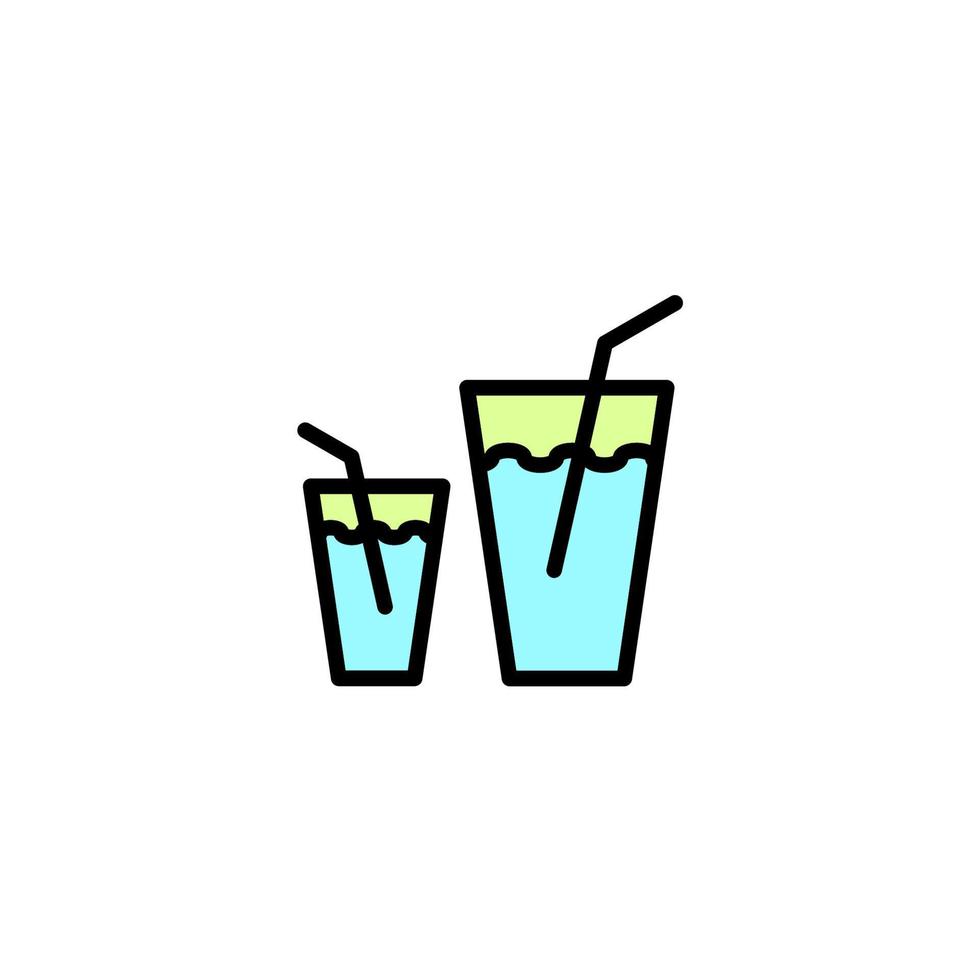 Water glass concept line icon. Simple element illustration. Water glass ... Water glass concept line icon. Simple element illustration. Water glass ...