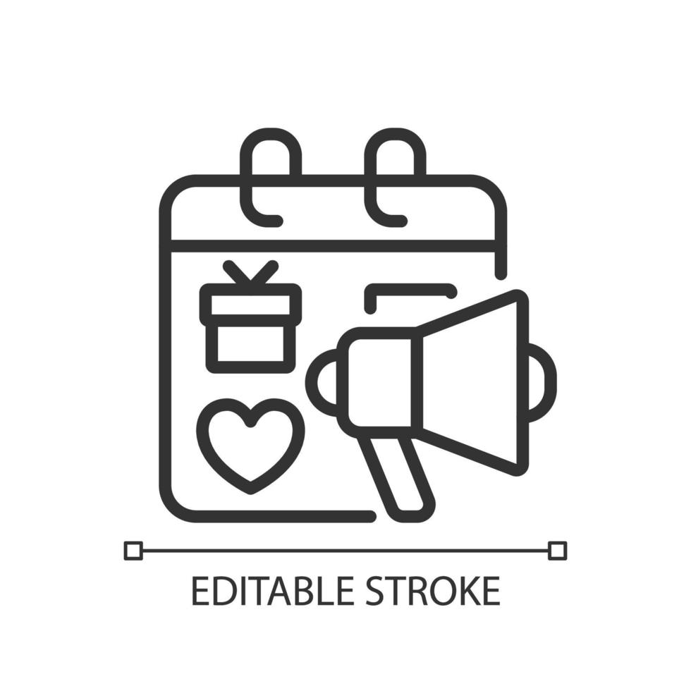 Seasonal Marketing Pixel Perfect Linear Icon Promoting Sales On