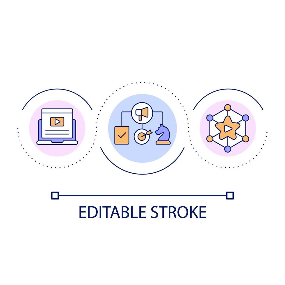Digital Marketing Strategy Loop Concept Icon E Commerce Approach