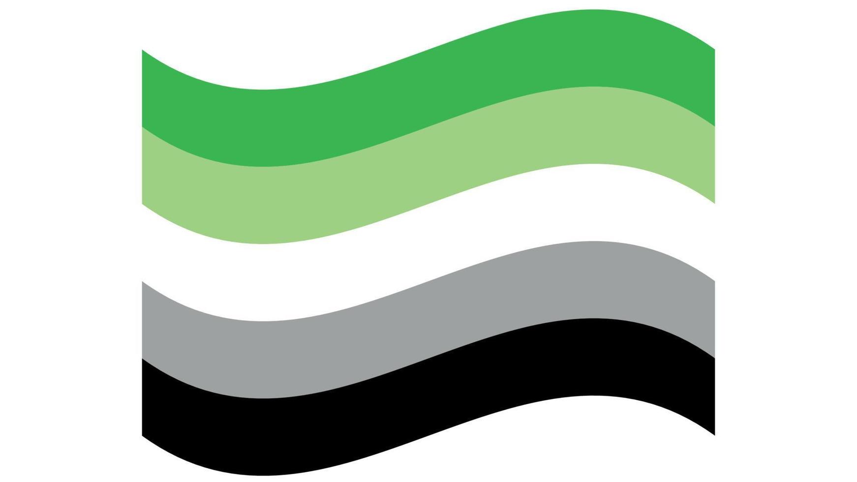 Aromantic Pride Flag Illustration Lgbt Community Bright Concept