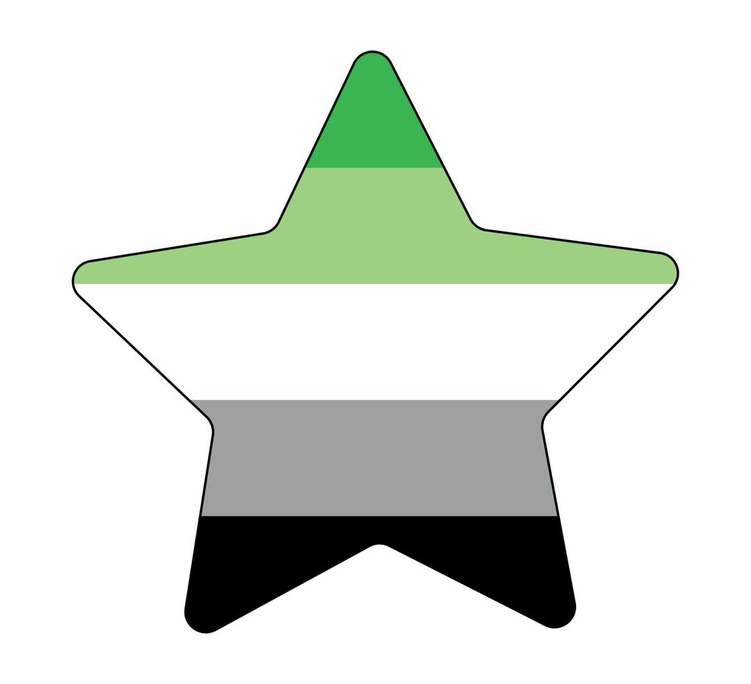 Aromantic Pride Flag Illustration Lgbt Community Bright Concept