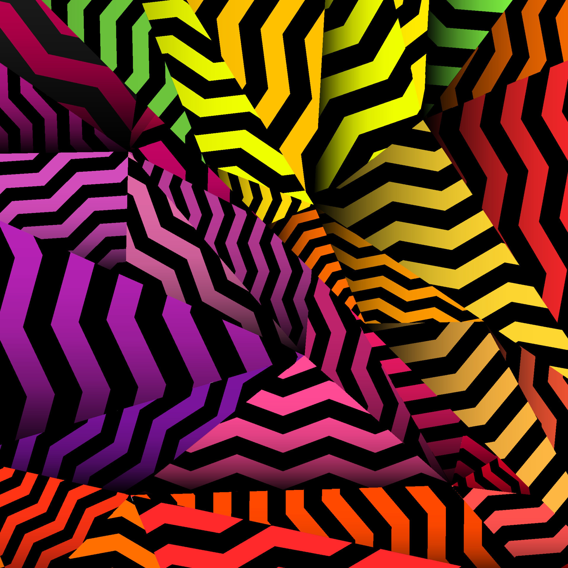 Rainbow Chevron Wallpaper