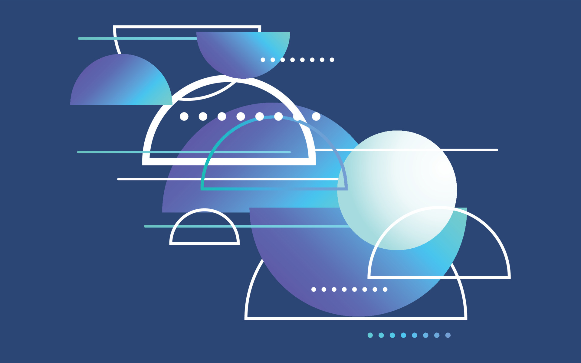 Overlapping Design elements on Blue Background. Vector illustration ...