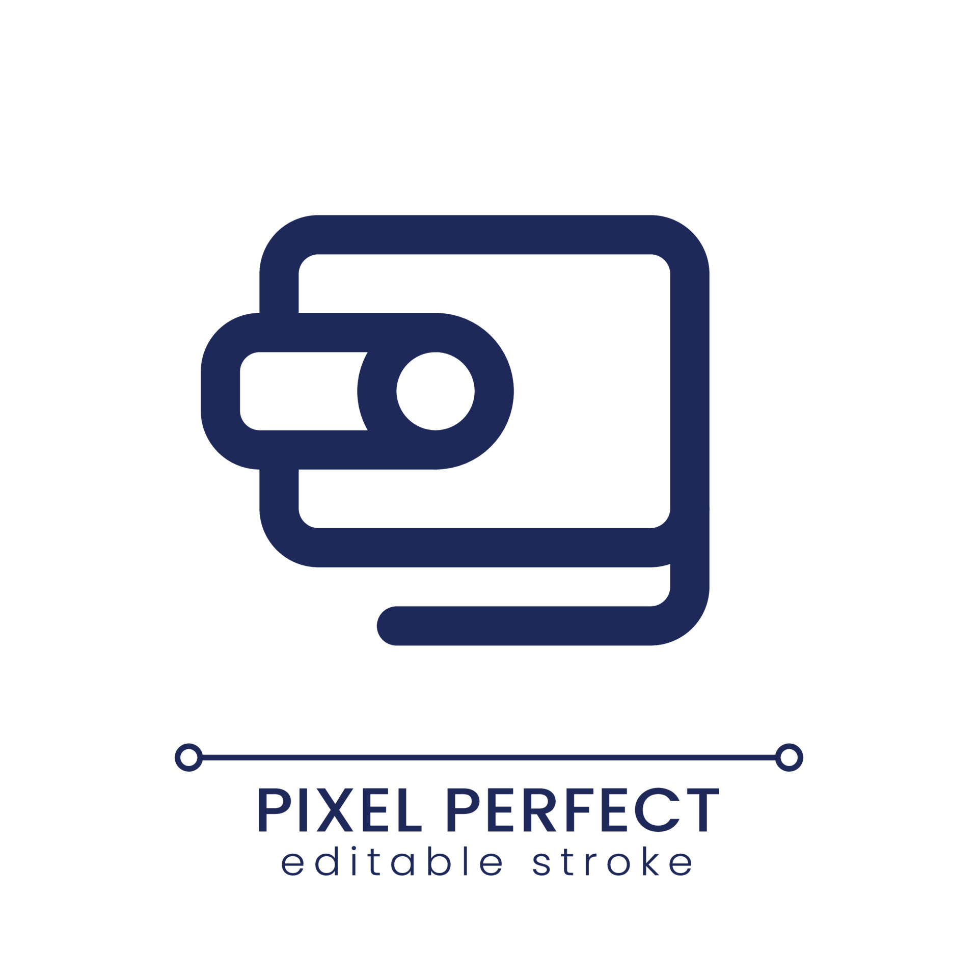 Wallet Pixel Perfect Linear Ui Icon Online Payment Service Website Interactive Element Gui