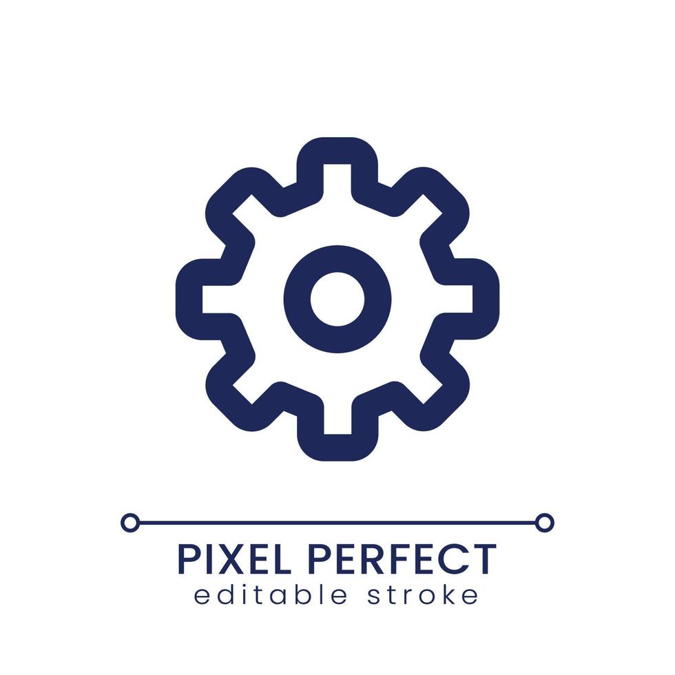 Cogwheel pixel perfect linear ui icon. Access to setups. Technical ... Cogwheel pixel perfect linear ui icon. Access to setups. Technical ...