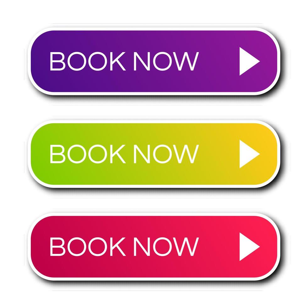 Set Of Three Modern Gradient Buttons With Shadows 12695441 Vector Art At Vecteezy