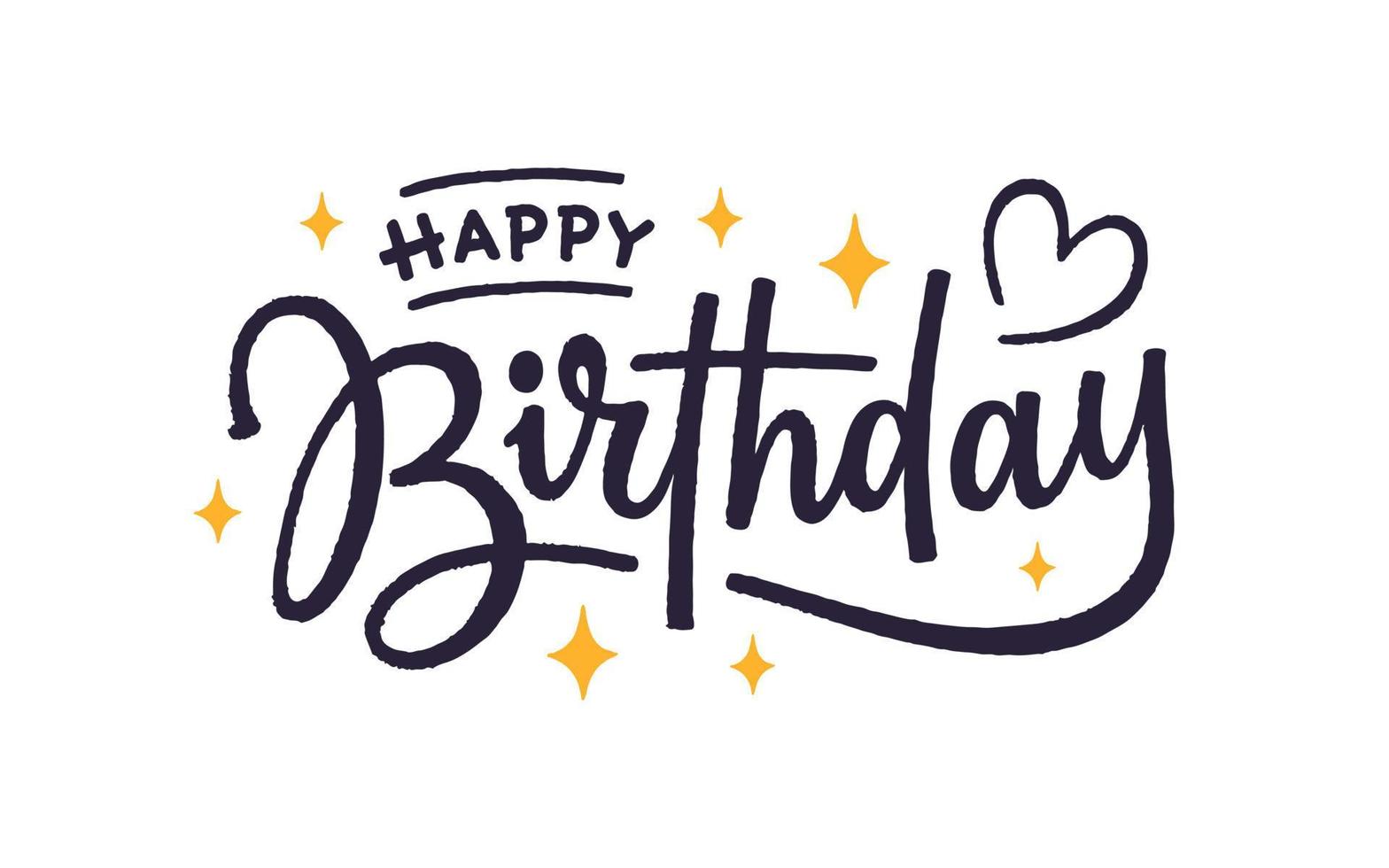 Happy birthday lettering on hand drawn birthday icon background ... Happy birthday lettering on hand drawn birthday icon background ...