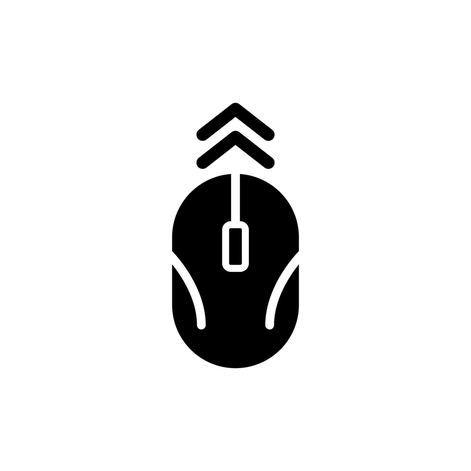 Mouse PC Scroll Up Silhouette Icon. Computer Mouse Move Arrow Top Swipe Glyph Pictogram ...