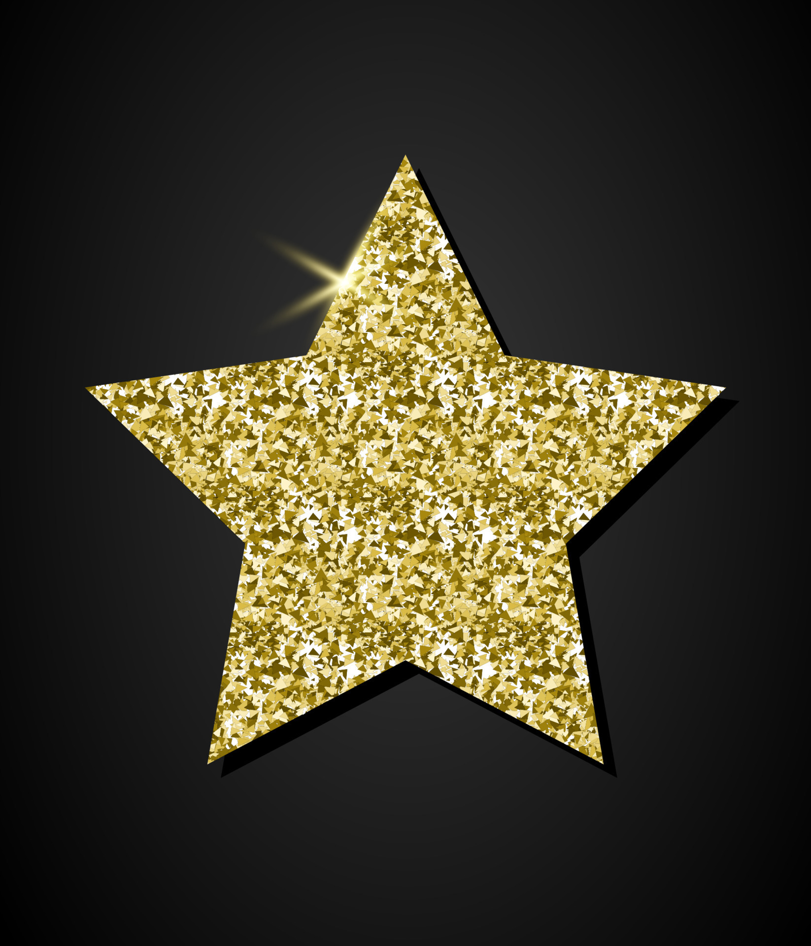 Glitter Golden Star 12699624 Vector Art at Vecteezy