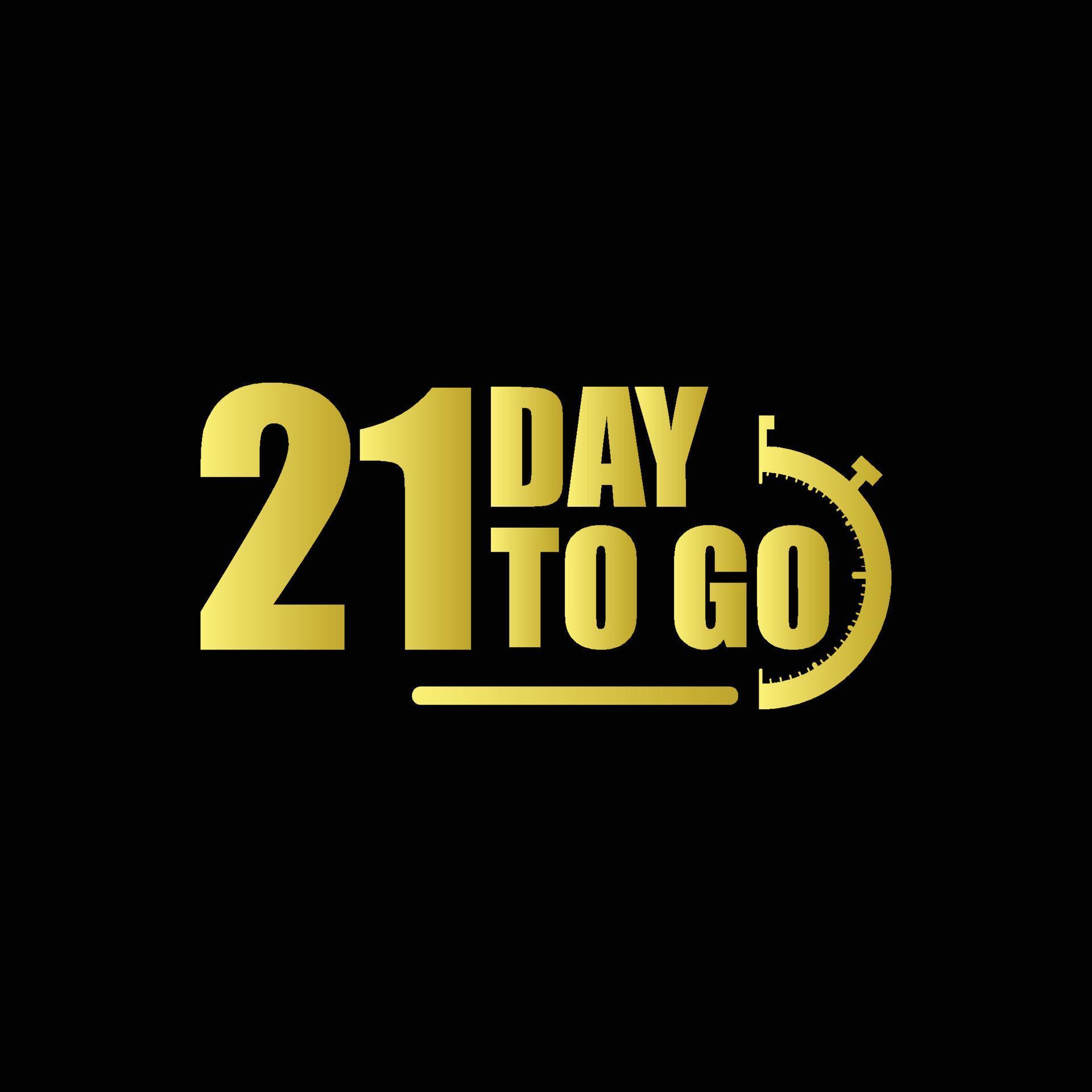 21 days to go Gradient button. Vector stock illustration 12699865 Vector Art at Vecteezy