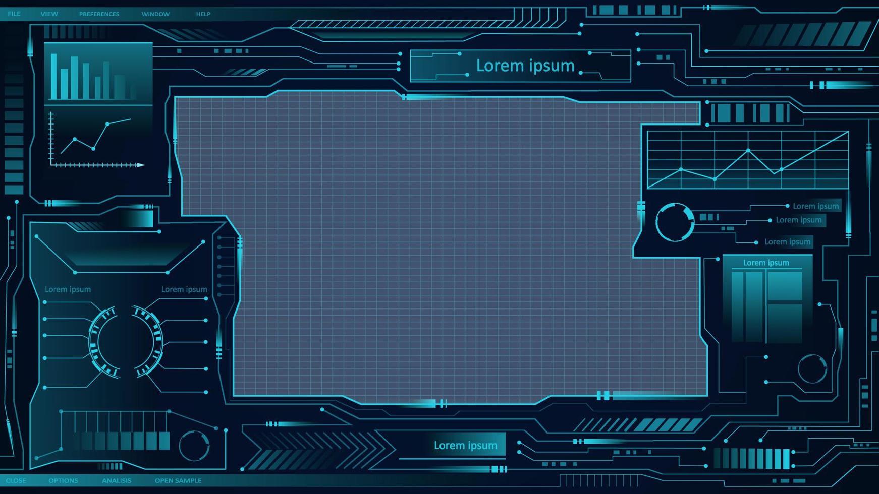 tech interface frame 12701042 Vector Art at Vecteezy