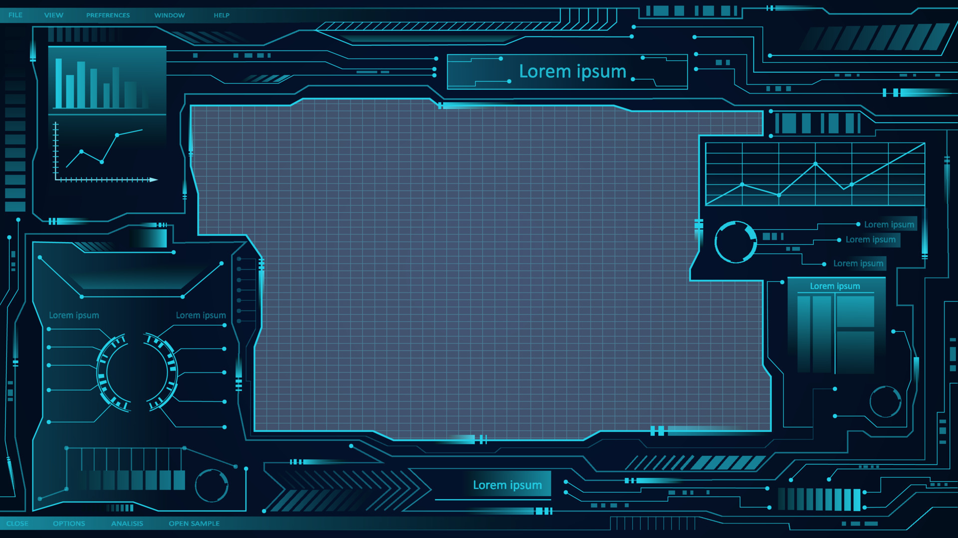 tech interface frame 12701042 Vector Art at Vecteezy