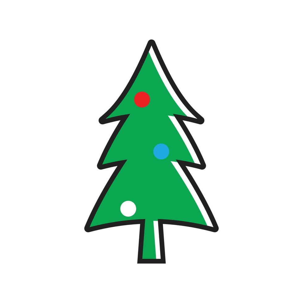 Pine tree illustration vector flat design template 12702302 Vector Art ...