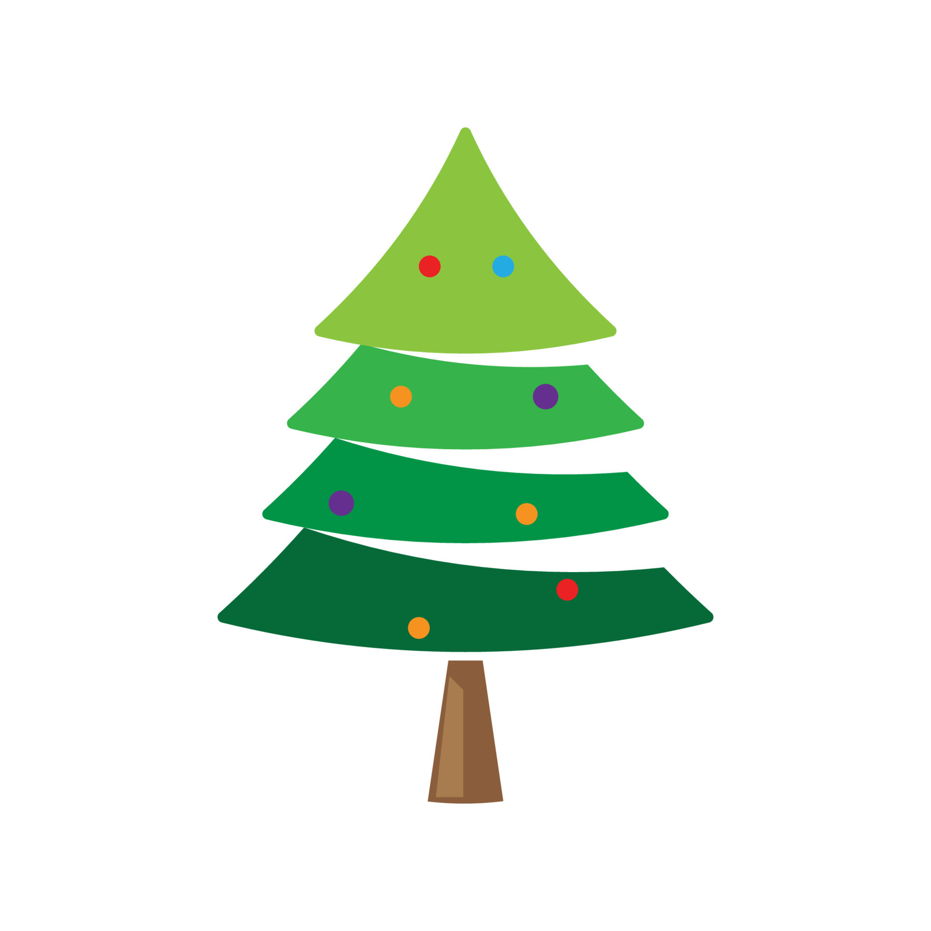 Pine tree illustration vector flat design template 12702304 Vector Art ...