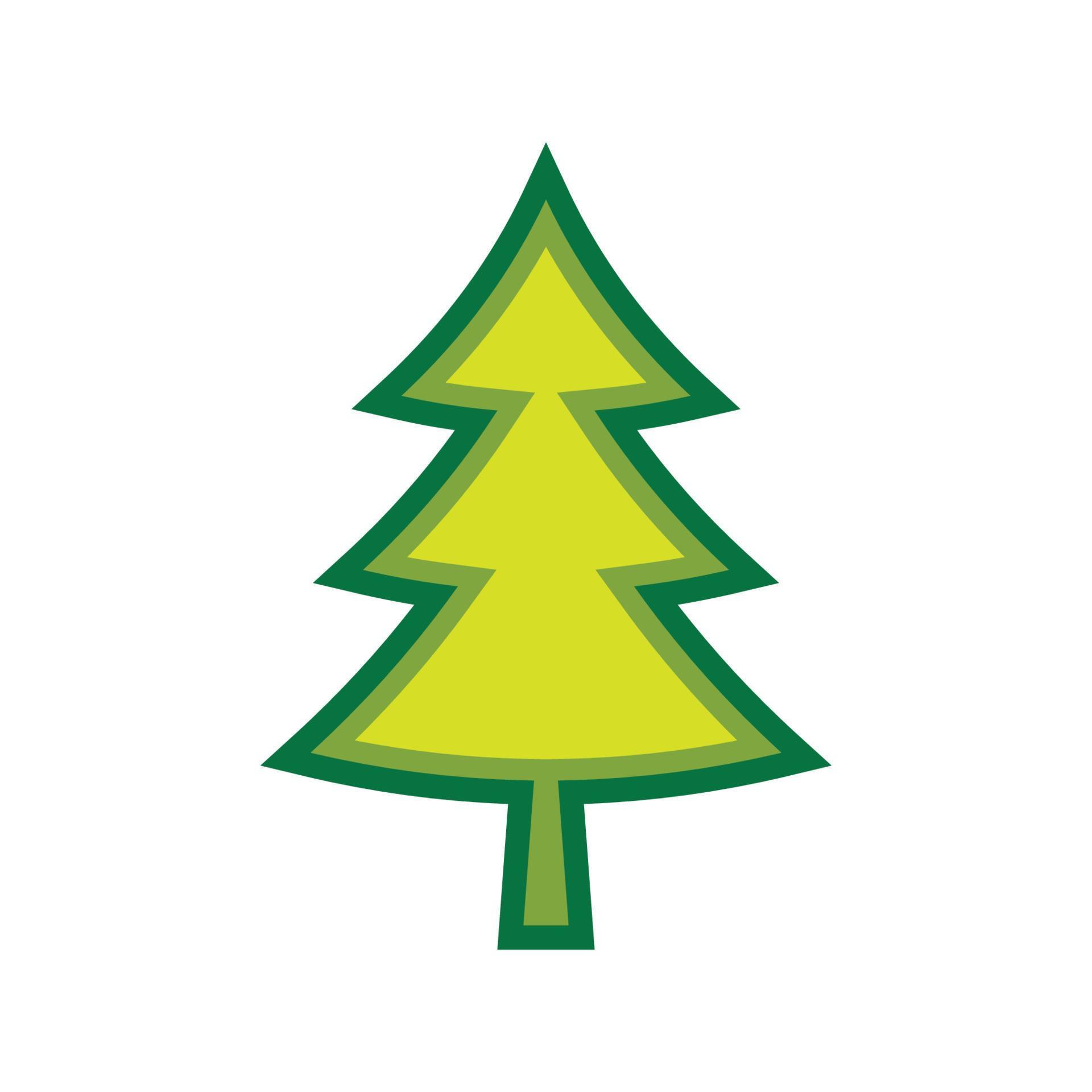 Pine tree illustration vector flat design template 12702305 Vector Art ...
