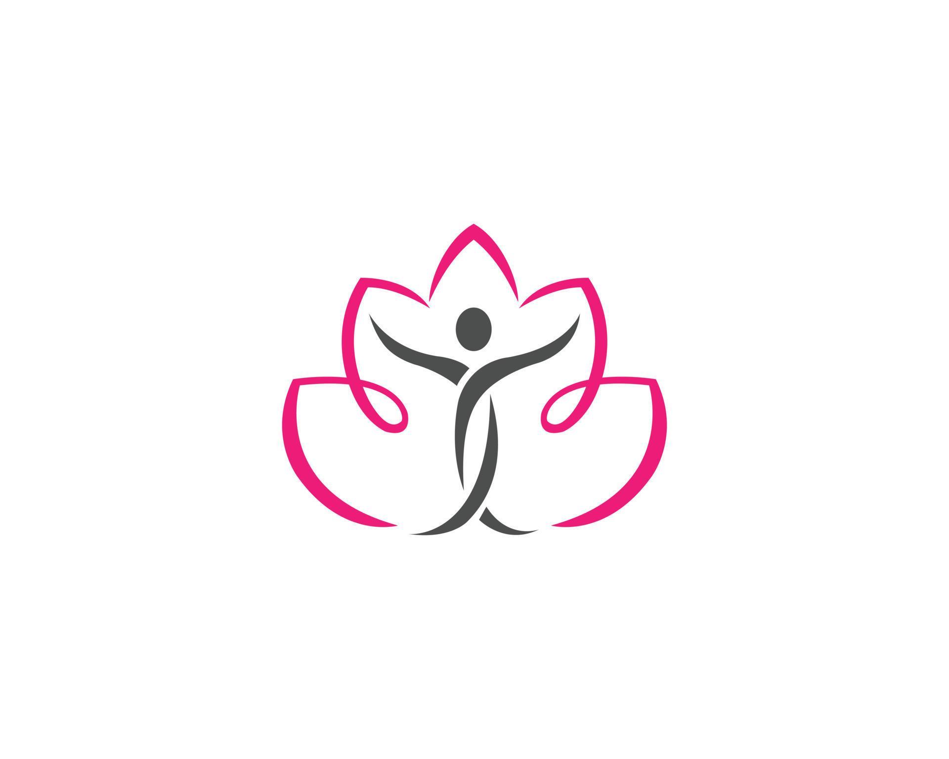 Yoga With Lotus Flowers Life Isolated White Background Vector. 12704688 ...