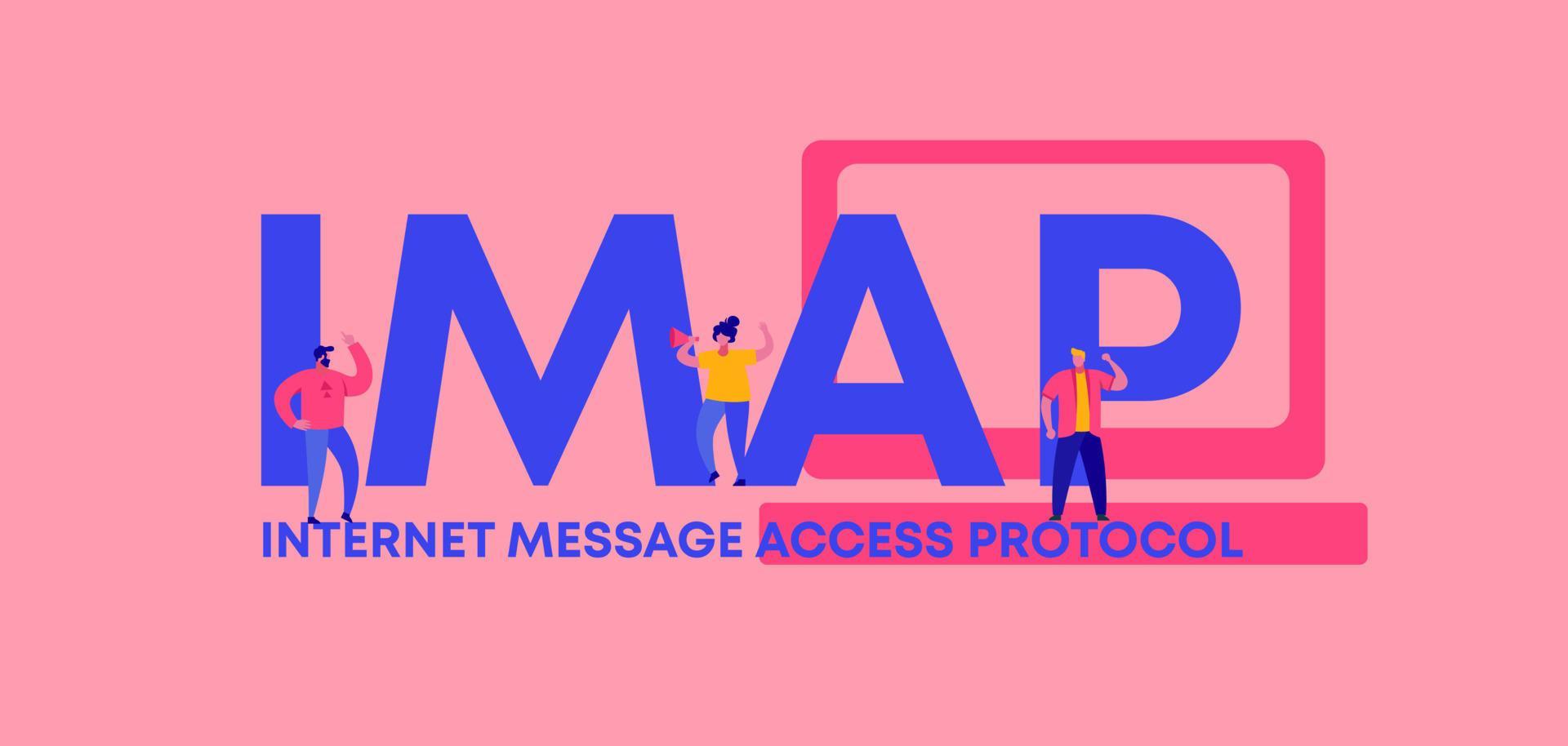 IMAP internet message access protocol. Web software digital graphic ...