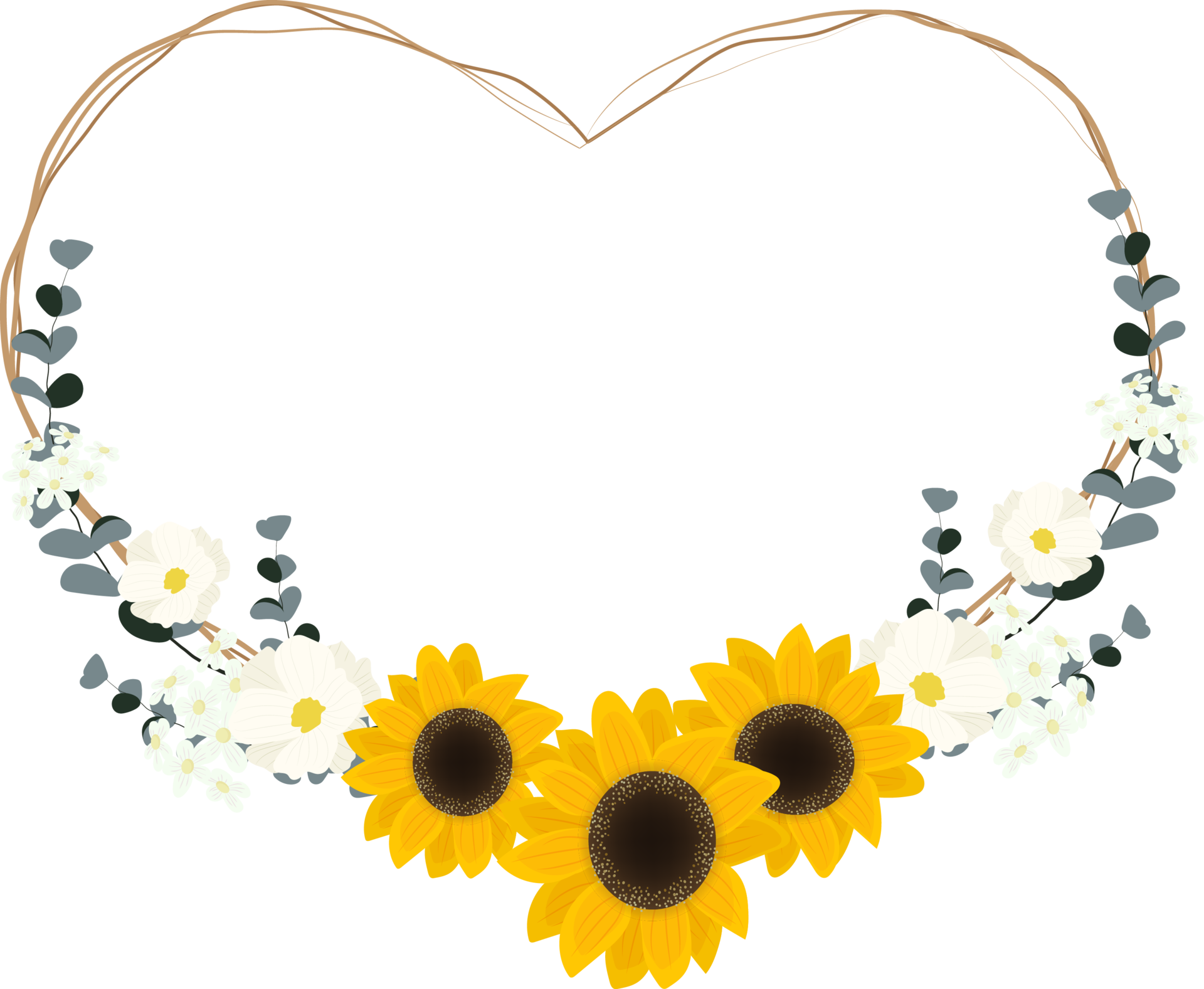 yellow sunflower wild flower and eucalyptus leaf on dry twig bouquet ... yellow sunflower wild flower and eucalyptus leaf on dry twig bouquet ...