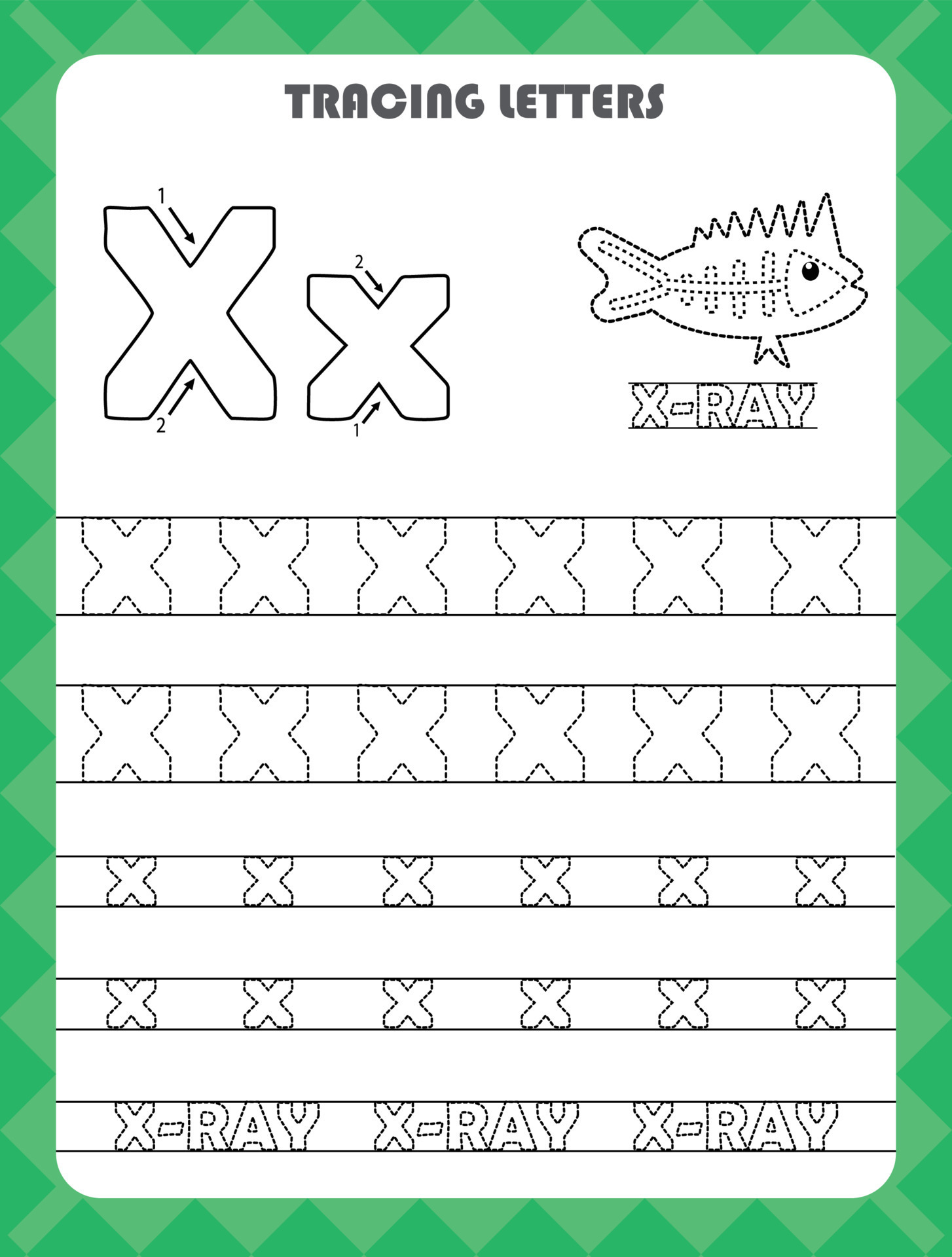 Trace letters of English alphabet and fill colors Uppercase and ...