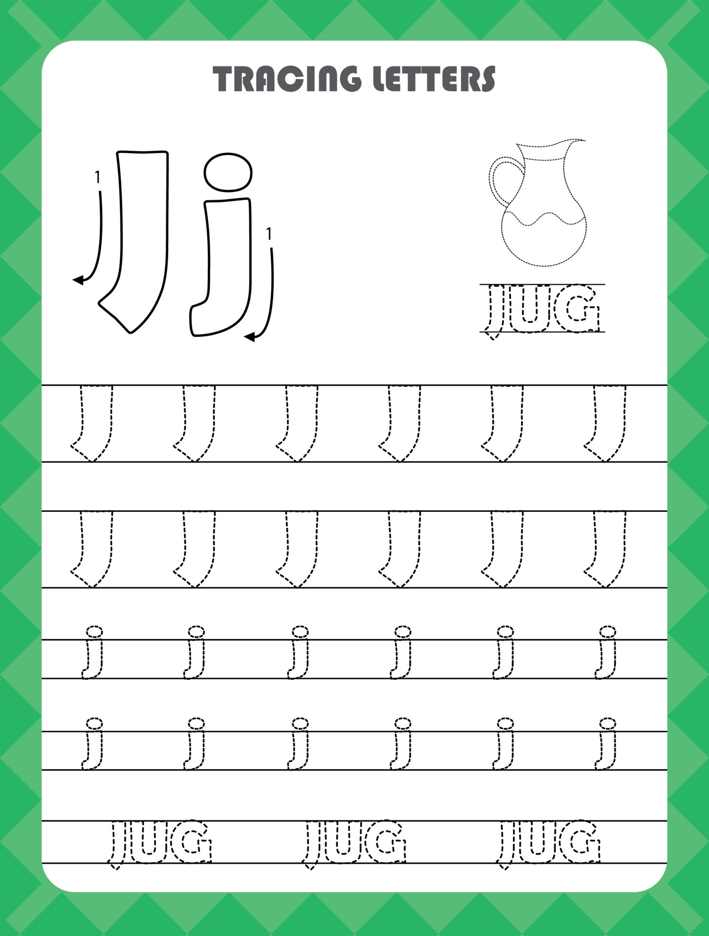 Uppercase And Lowercase Letter J