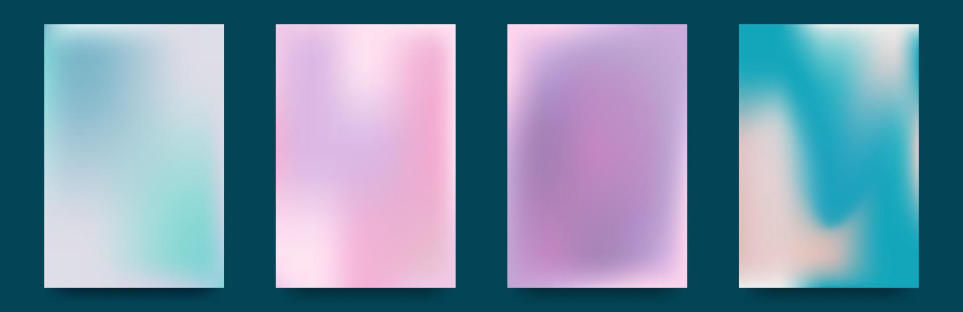 Set of vector gradients in pastel colors. For covers, wallpapers ...