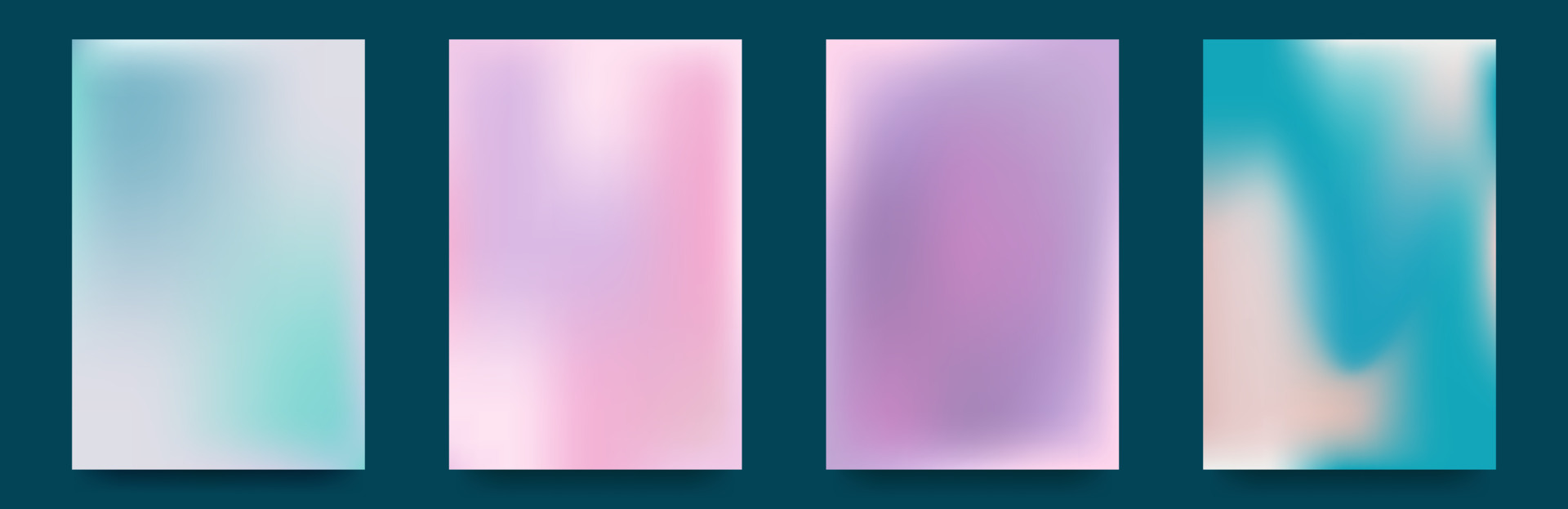 Set of vector gradients in pastel colors. For covers, wallpapers ...