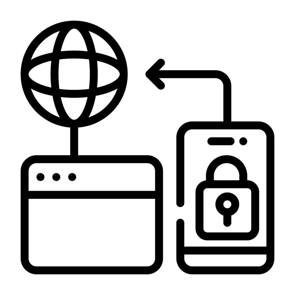 Modern Outline Icon Of Secure Browser 12712452 Vector Art At Vecteezy
