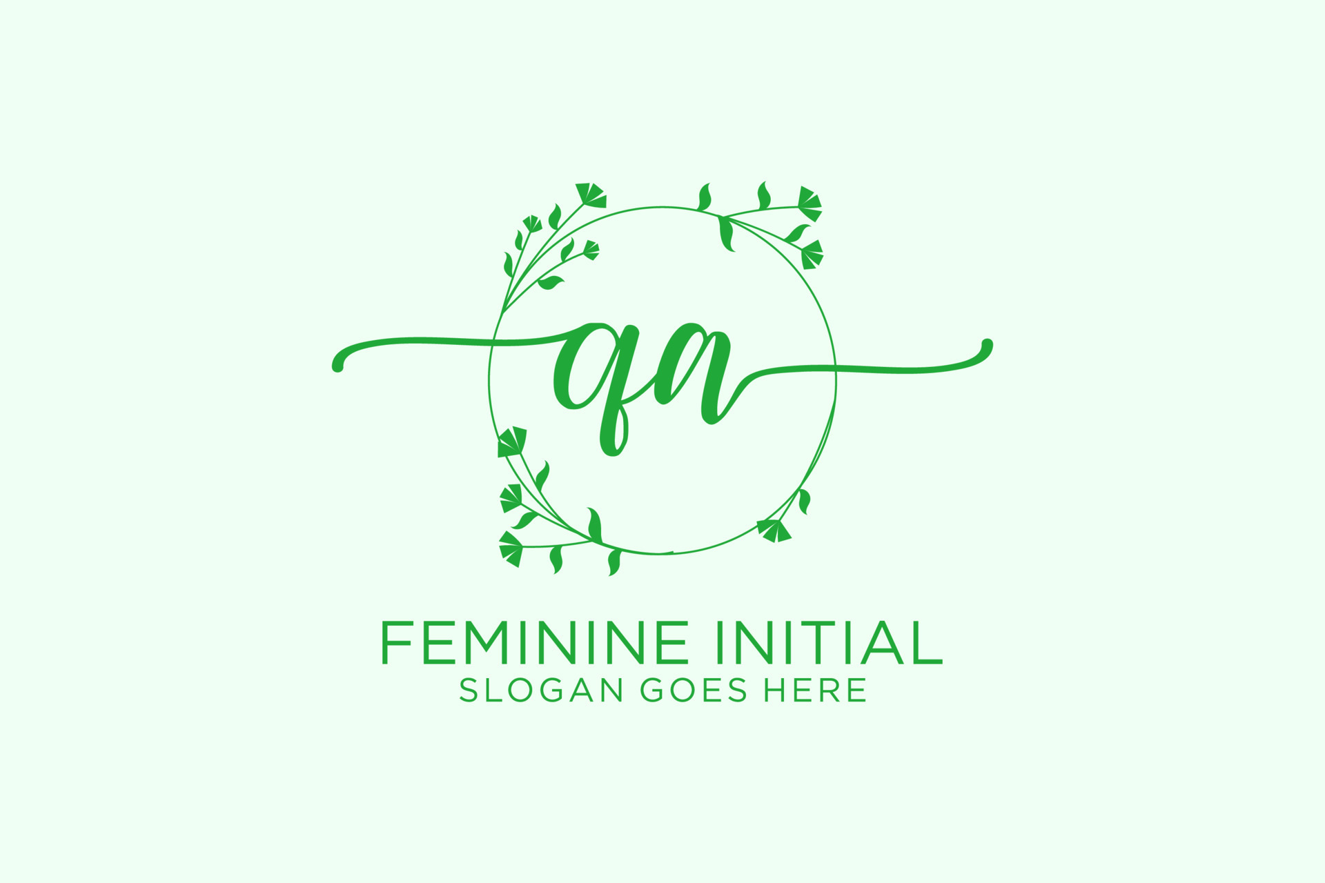 Initial Qa Beauty Monogram And Elegant Logo Design Handwriting Logo Of Initial Signature