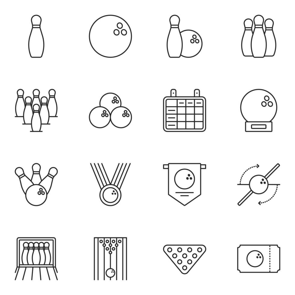 Bowling Line Icon Set Vector 12713511 Vector Art at Vecteezy Bowling Line Icon Set Vector 12713511 Vector Art at Vecteezy