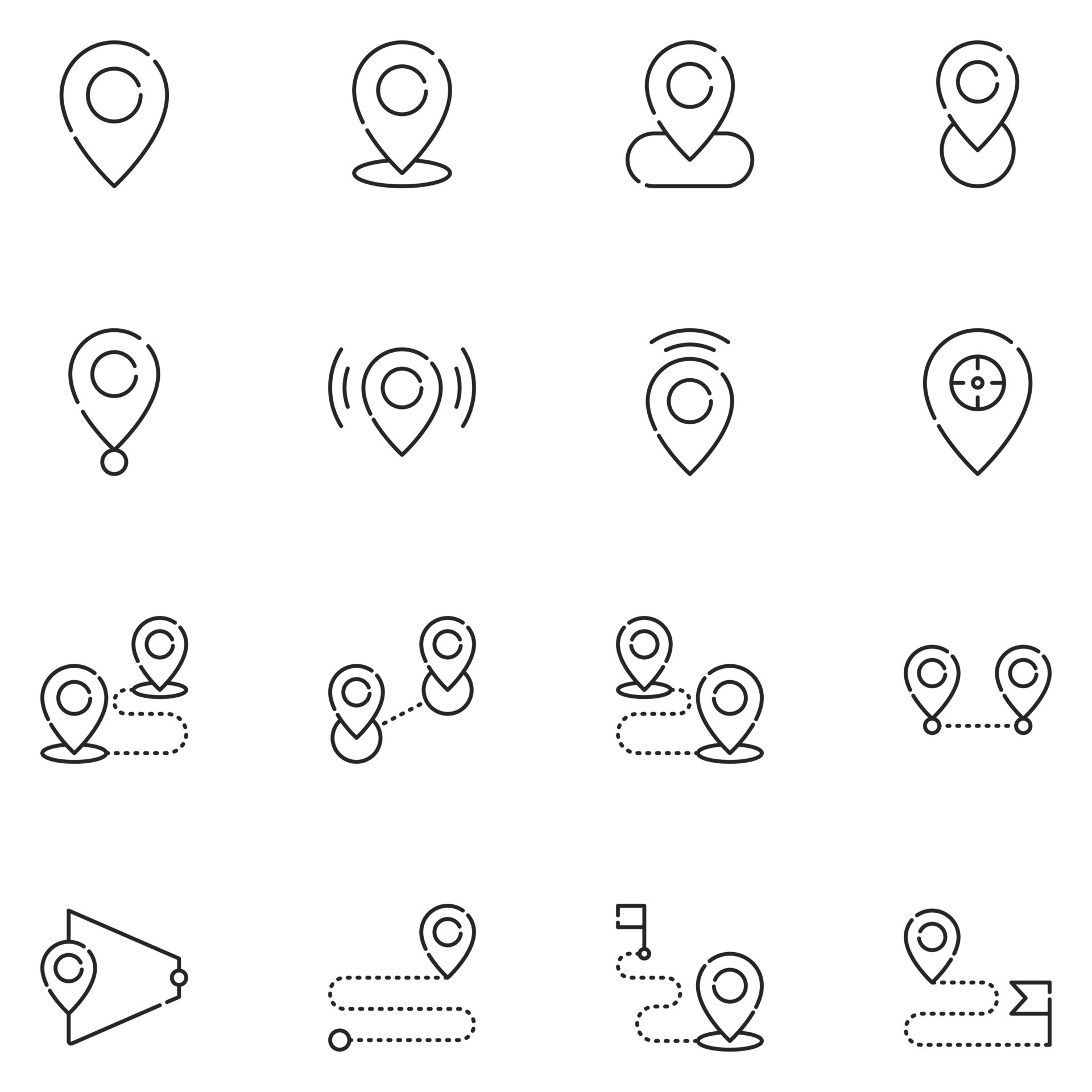 Pin Location Line Icon Set 12713534 Vector Art at Vecteezy Pin Location Line Icon Set 12713534 Vector Art at Vecteezy