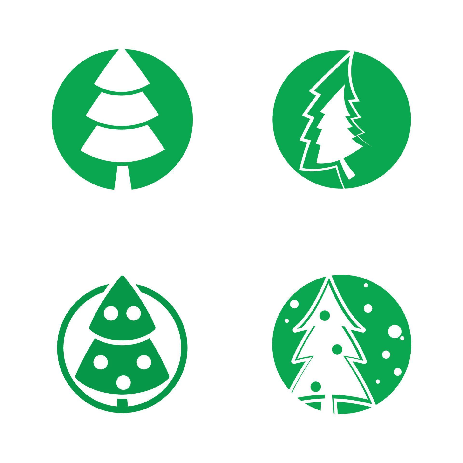 Pine tree illustration vector flat design template 12713641 Vector Art ...
