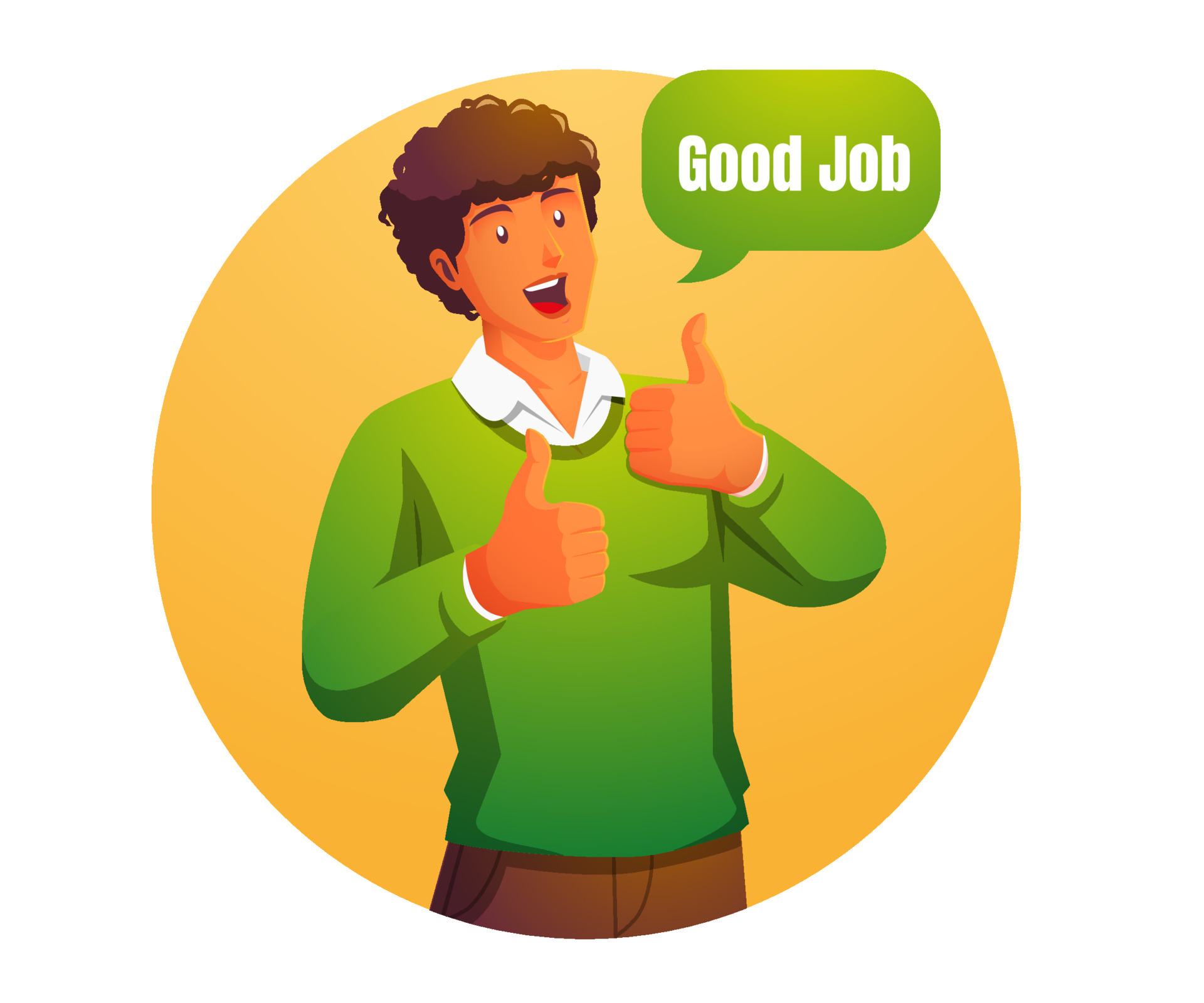 A Man Raises A Thumbs Up Giving A Good Job Rating 12714335 Vector Art a-man-raises-a-thumbs-up-giving-a-good-job-rating-12714335-vector-art