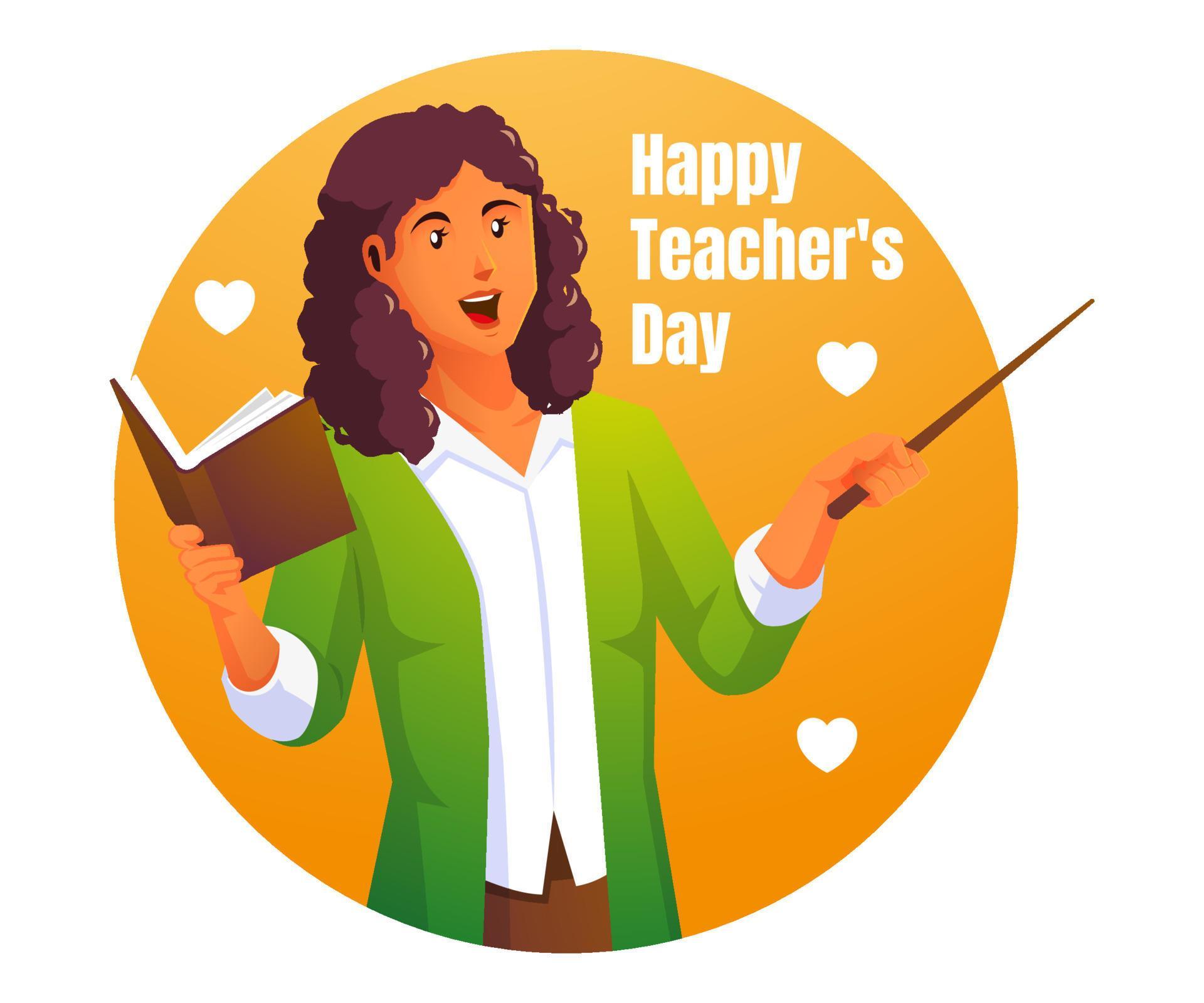 happy teacher's Day 12714344 Vector Art at Vecteezy