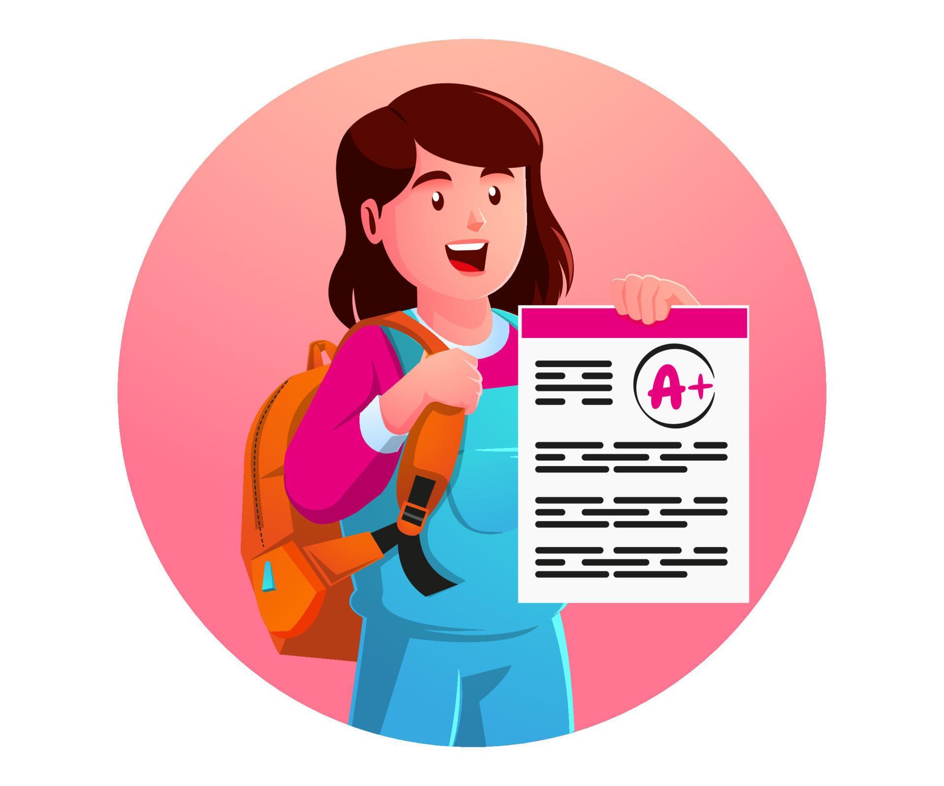 little children feel happy because they get good marks in exams ...