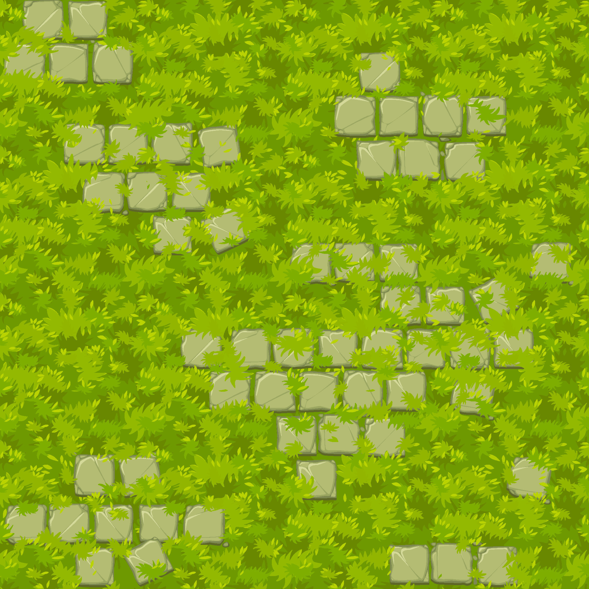 Seamless Green Grass Texture With Old Stone Tiles 12716469 Vector Art At Vecteezy