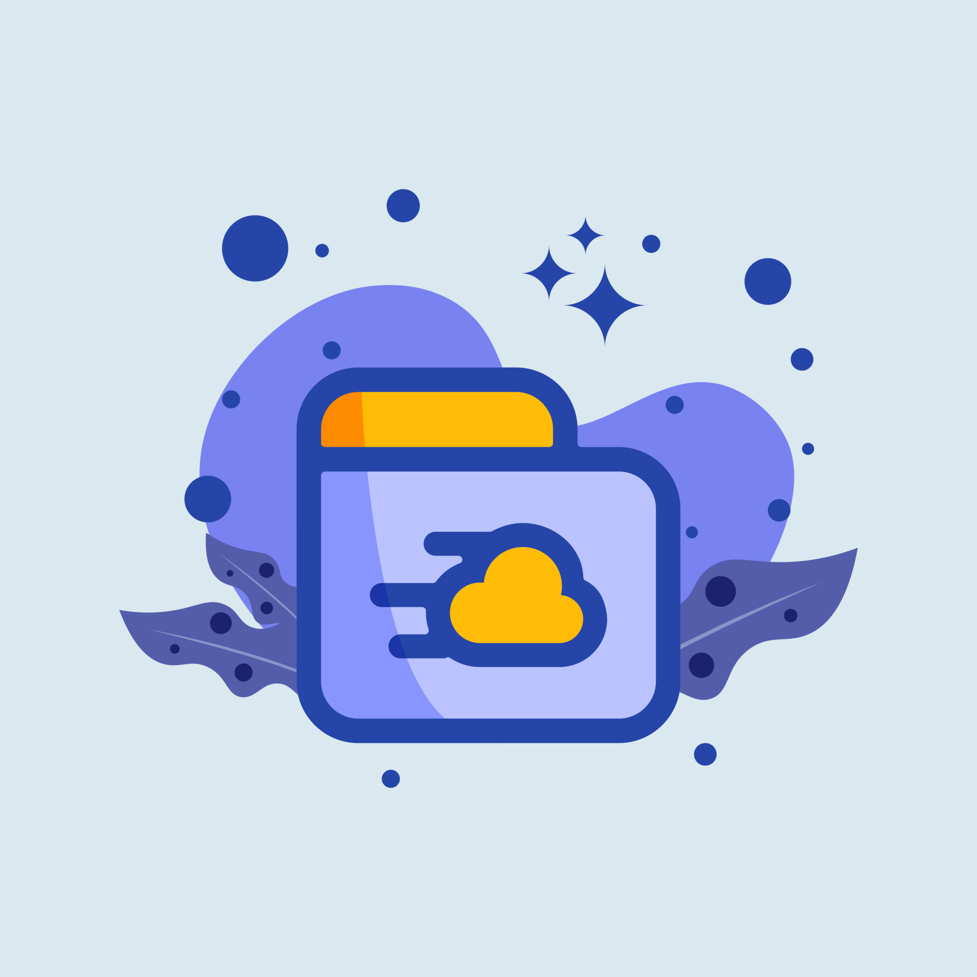 Cloud storage flat illustration. Network database signs vector ...