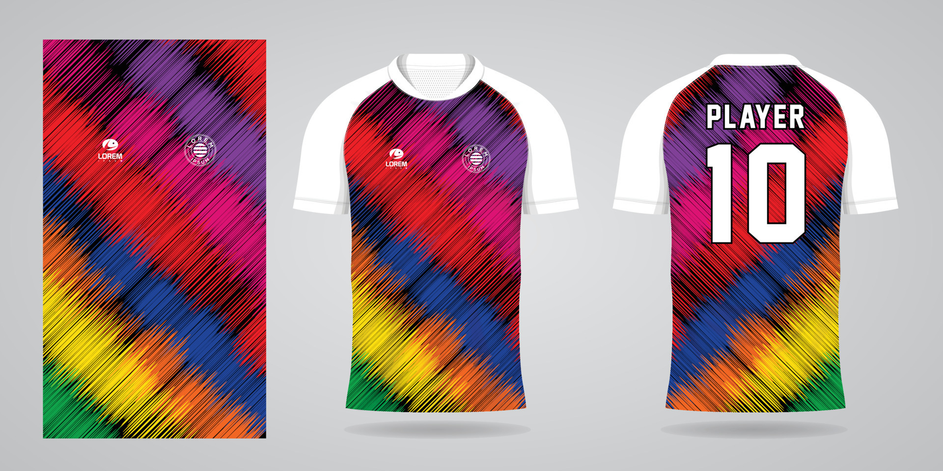 Colorful Football Jersey Sport Design Template 12717065 Vector Art At