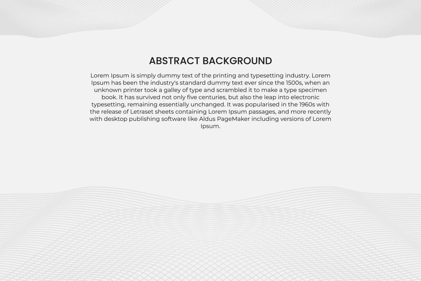 Abstract Black Wave Lines On White Background Vector Template For Your Ideas Monochromatic