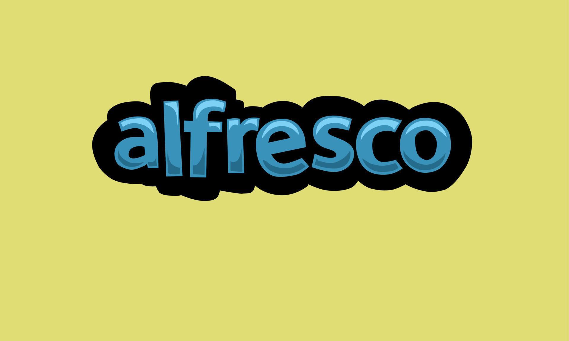 ALFRESCO writing vector design on a yellow background 12721645 Vector Art at Vecteezy