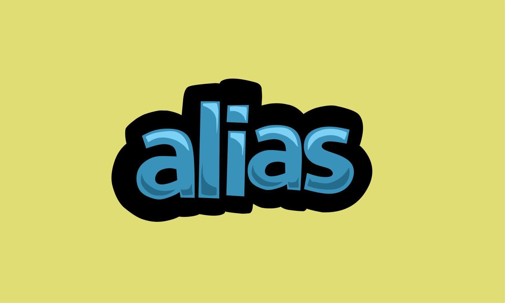 ALIAS writing vector design on a yellow background 12721653 Vector Art ... ALIAS writing vector design on a yellow background 12721653 Vector Art ...