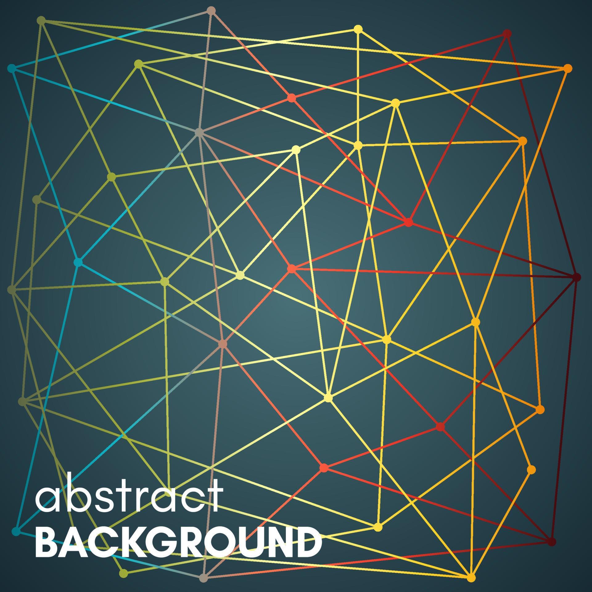 Polygonal Background With Molecular Connection Molecule And