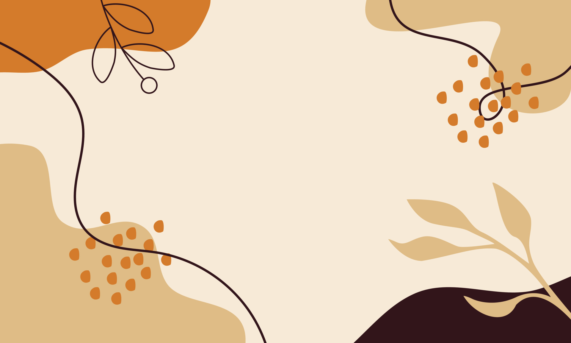 Autumn themes background with organic shapes style. Abstract fall ...