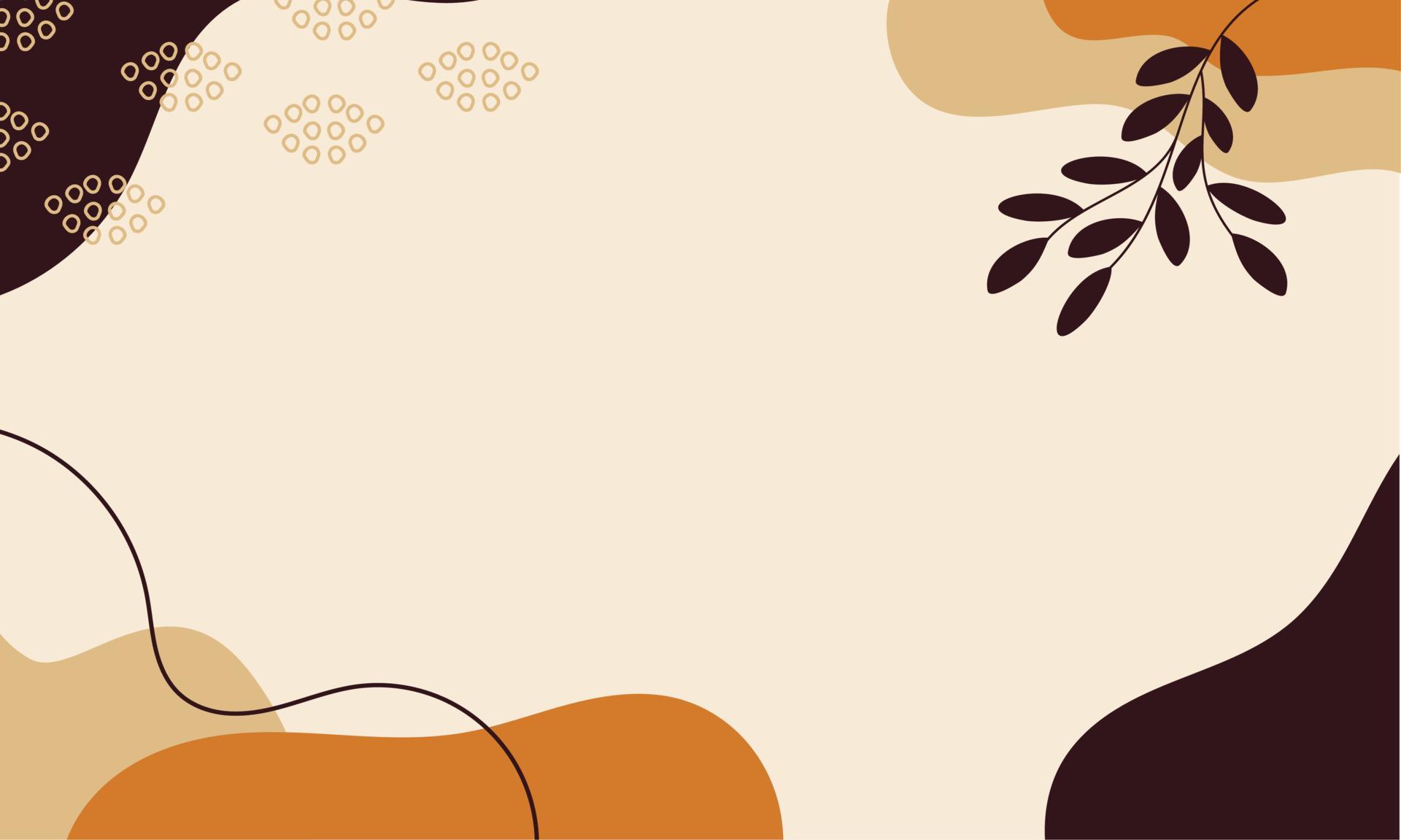 Autumn themes background with organic shapes style. Abstract fall ...
