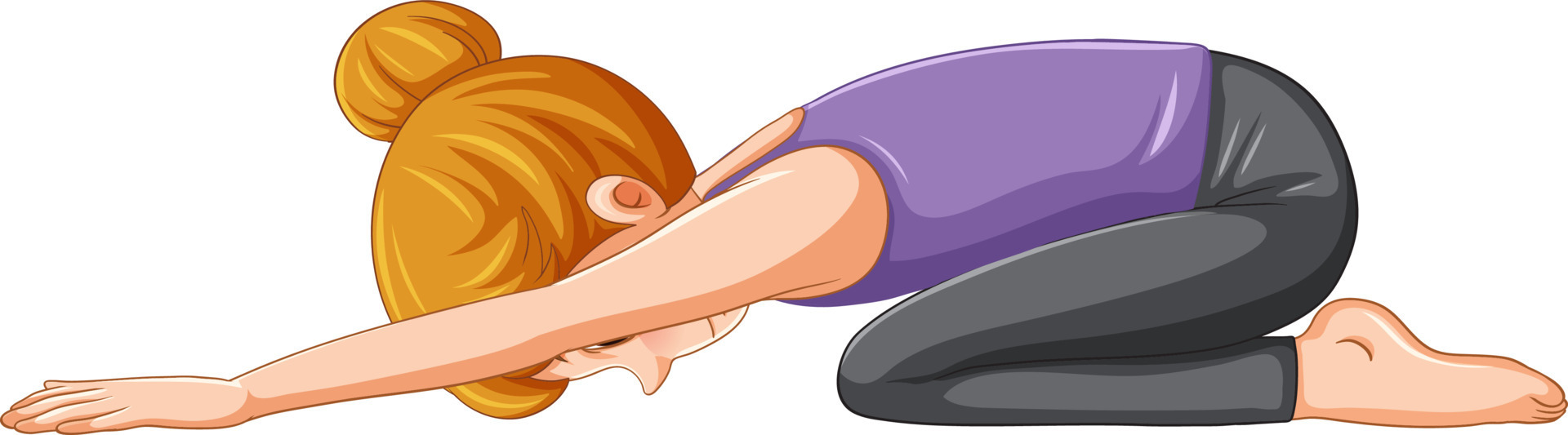 Yoga child pose cartoon character 12724036 Vector Art at Vecteezy Yoga child pose cartoon character 12724036 Vector Art at Vecteezy