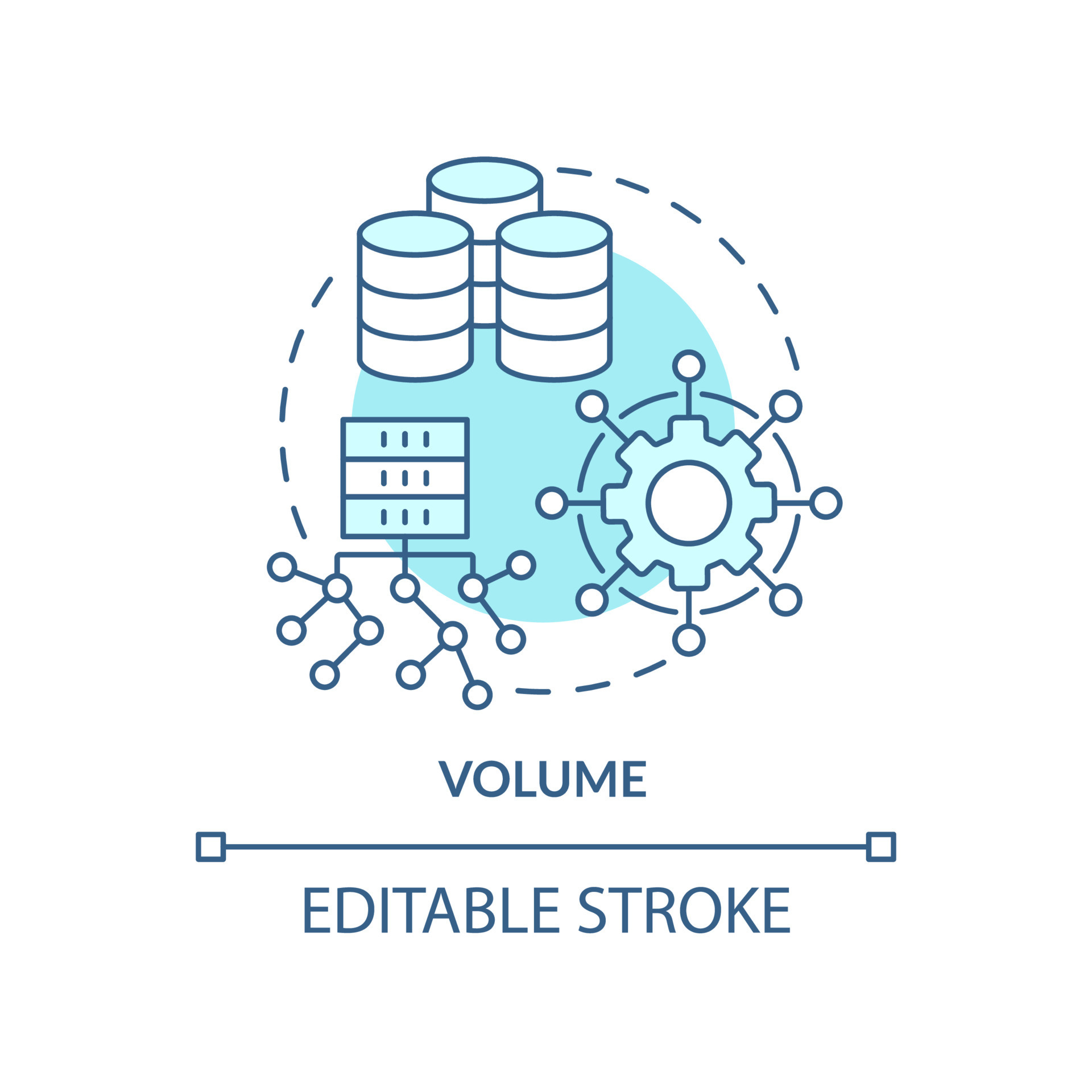 Volume turquoise concept icon. Big data characteristic abstract idea ... Volume turquoise concept icon. Big data characteristic abstract idea ...
